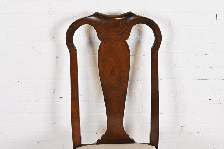 Baker Furniture Queen Anne Carved Mahogany Dining Chairs, Fully ...