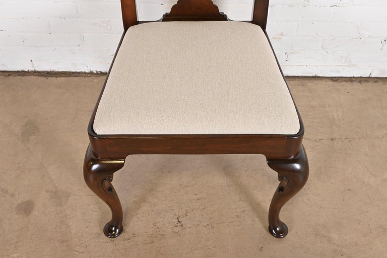 Baker Furniture Queen Anne Carved Mahogany Dining Chairs, Fully ...