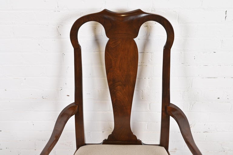 Baker Furniture Queen Anne Carved Mahogany Dining Chairs, Fully ...