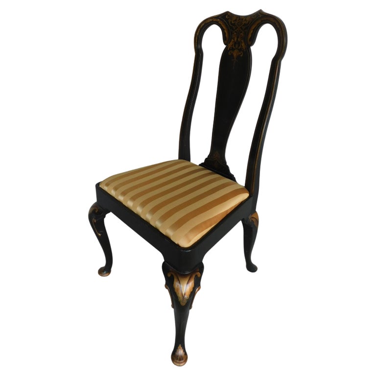 Baker Furniture Queen Anne Style Paint Accented Desk Corner Chair For ...