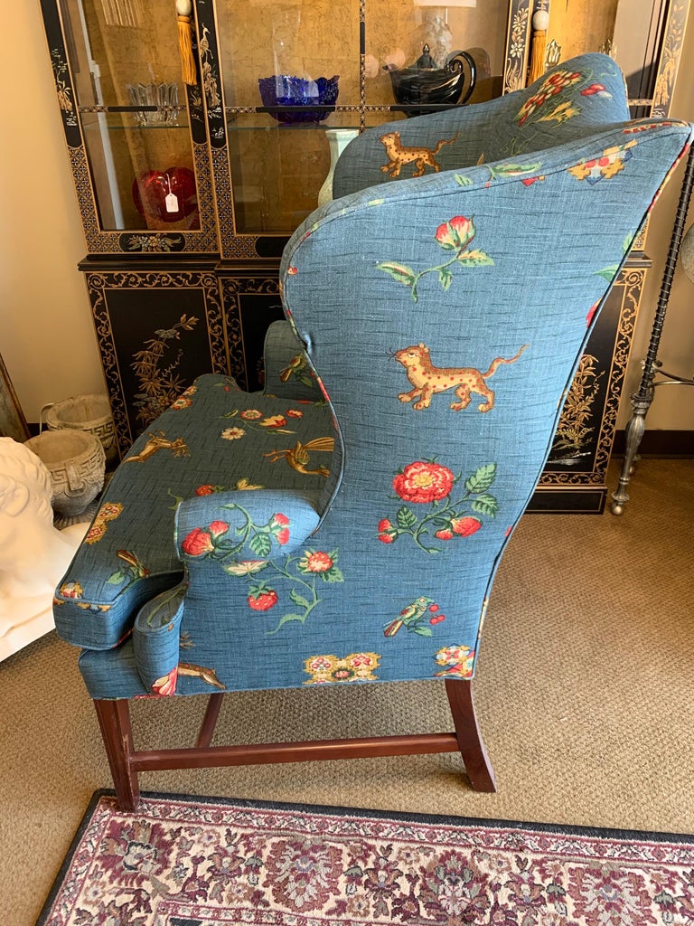 Baker Furniture Signed Whimsical Wing Back Arm Chair Wingback at 1stDibs