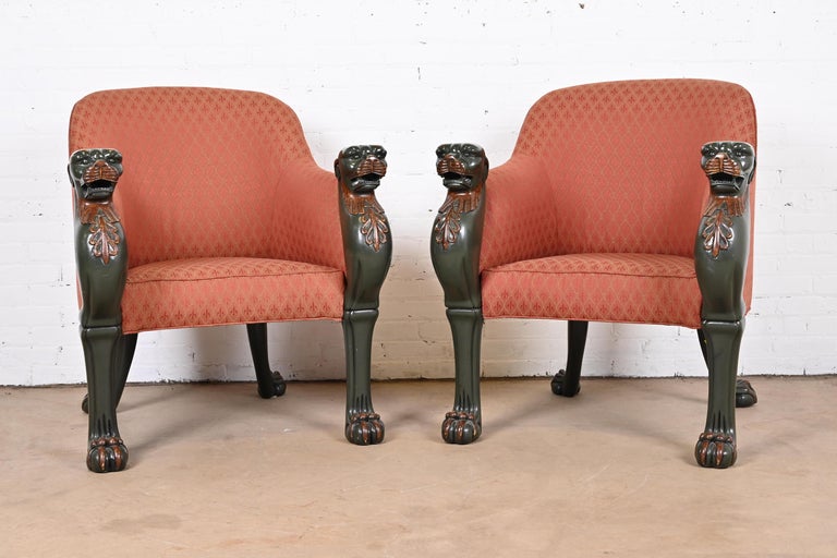 Baker Furniture Stately Homes Collection Regency Tub Chairs, Pair For ...