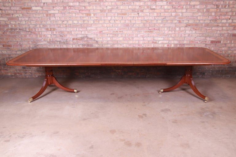 Baker Furniture Stately Homes Georgian Banded Mahogany Dining Table ...