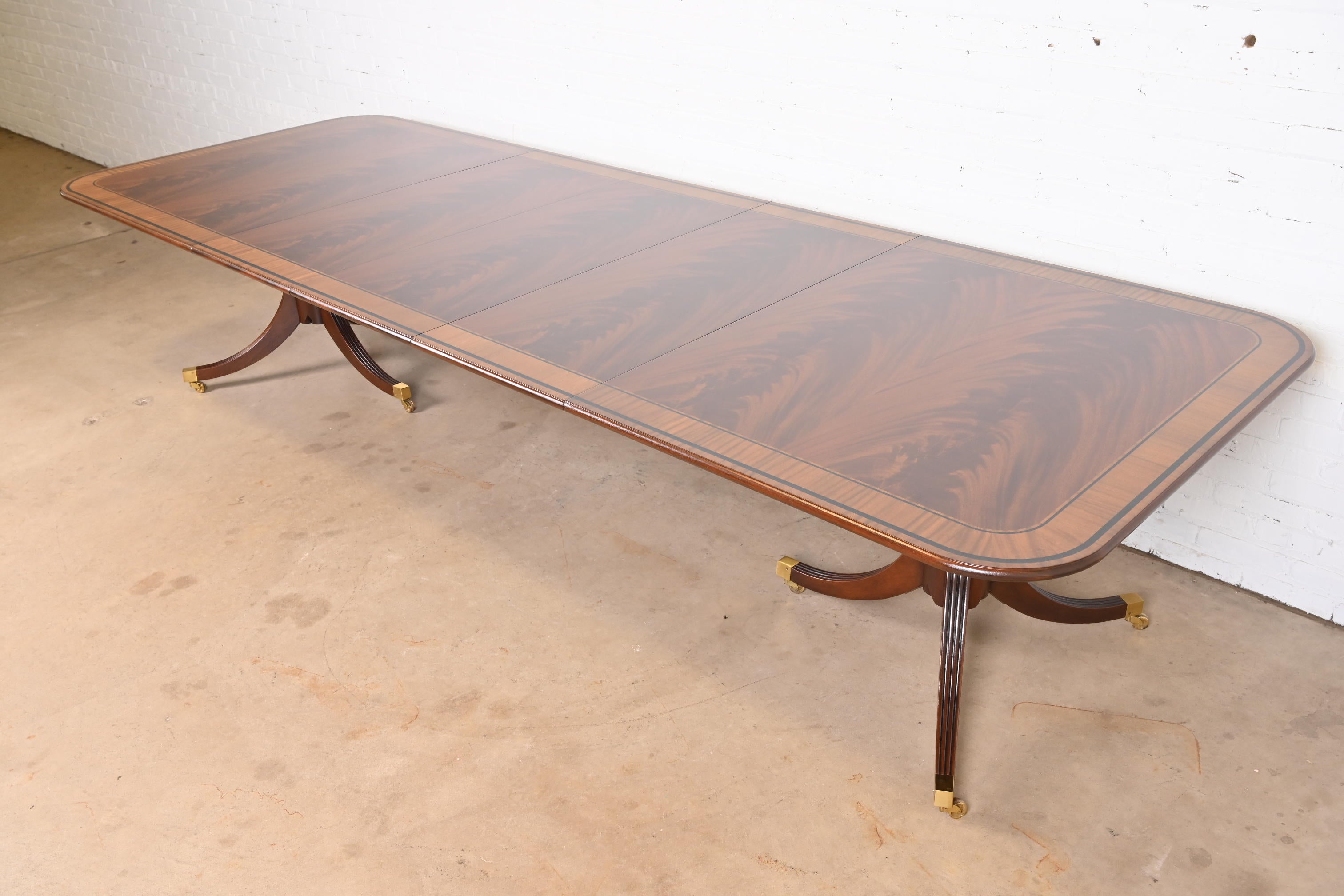 Baker Furniture Stately Homes Georgian Mahogany Double Pedestal Dining ...