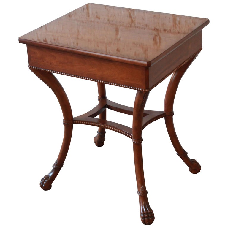 Baker Furniture Stately Homes Mahogany Claw Foot Side Table at 1stDibs