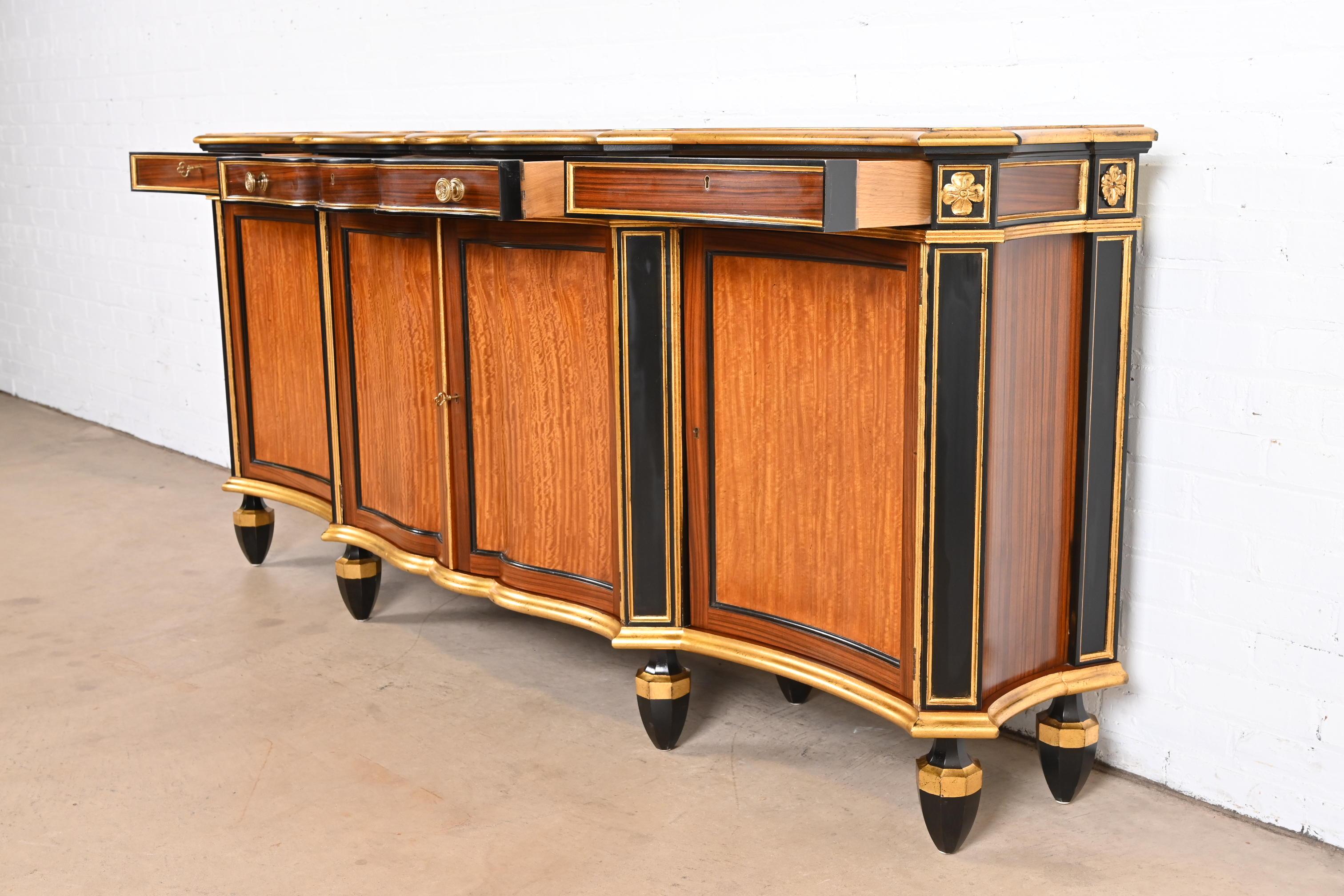 Baker Furniture Stately Homes Regency Satinwood and Macassar Ebony ...