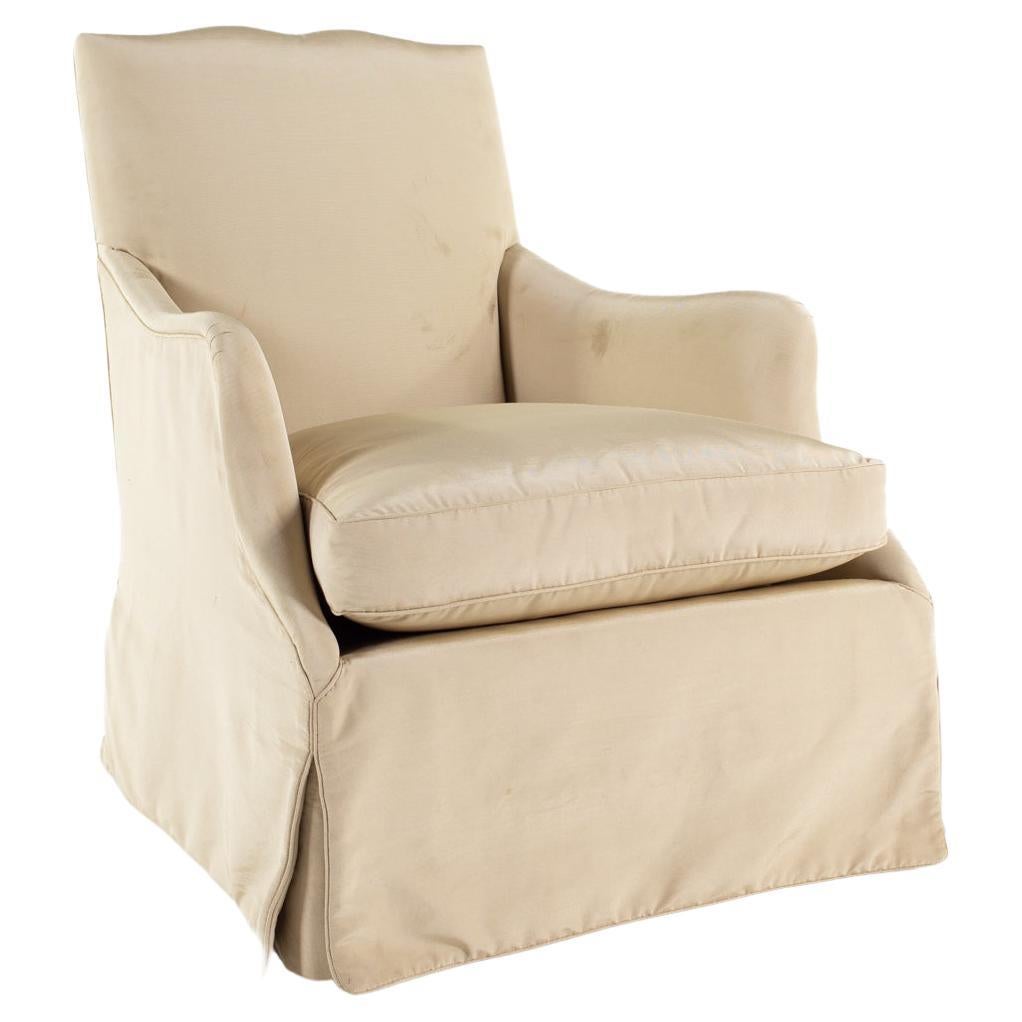 Baker Ming Style Lacquered Bamboo Rattan Horseshoe Armchair at 1stDibs
