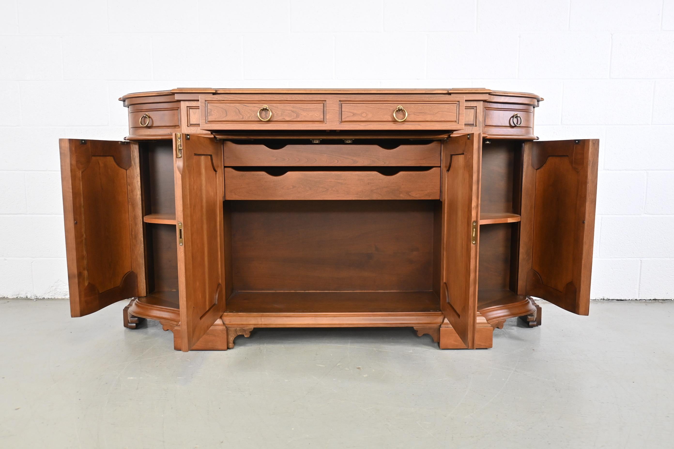 Baker Furniture Traditional Cherry Sideboard Credenza at 1stDibs