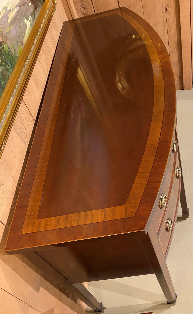 Baker Historic Charleston Collection Bow Front Mahogany Federal Style ...