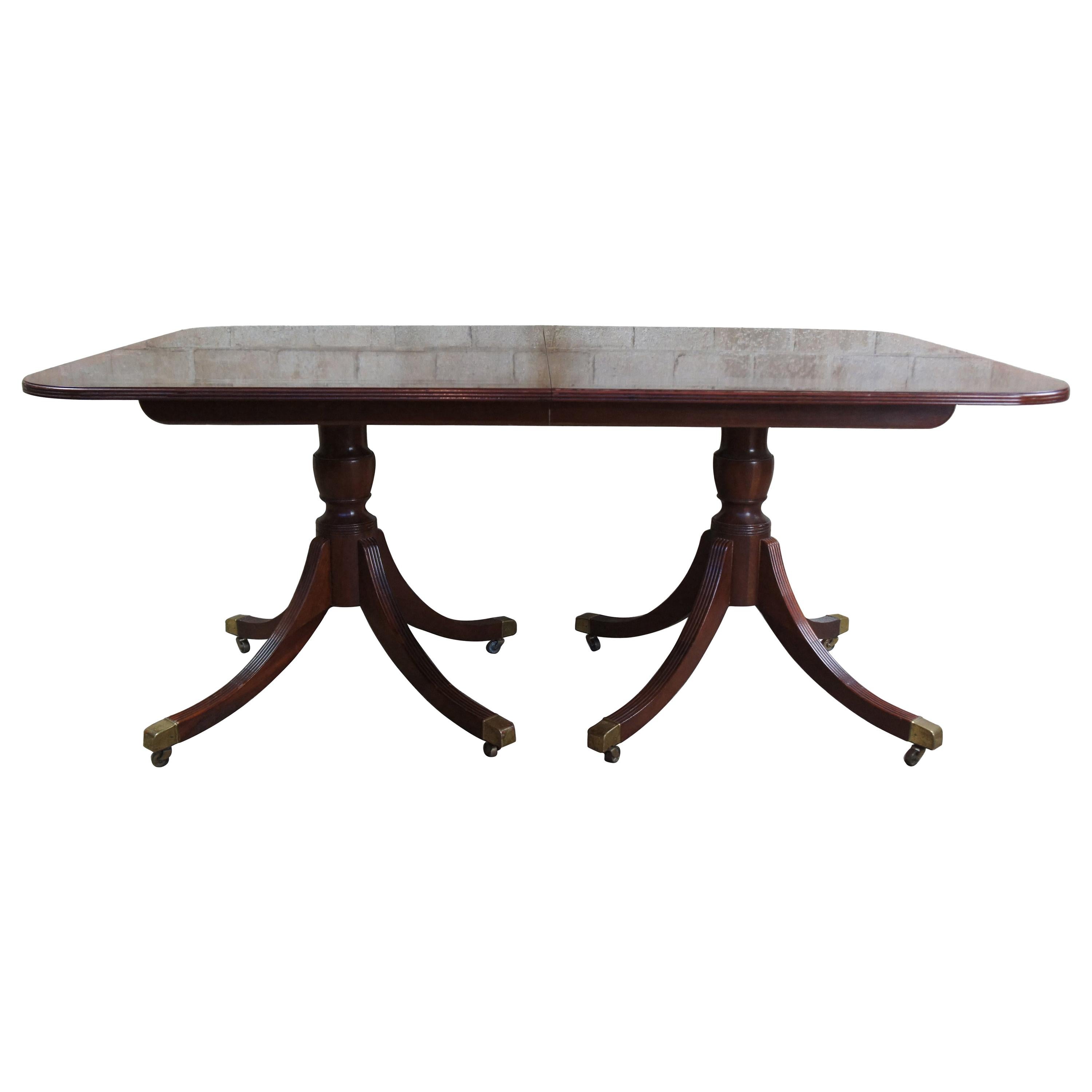 Baker Historic Charleston Duncan Phyfe Double Pedestal Mahogany Dining ...