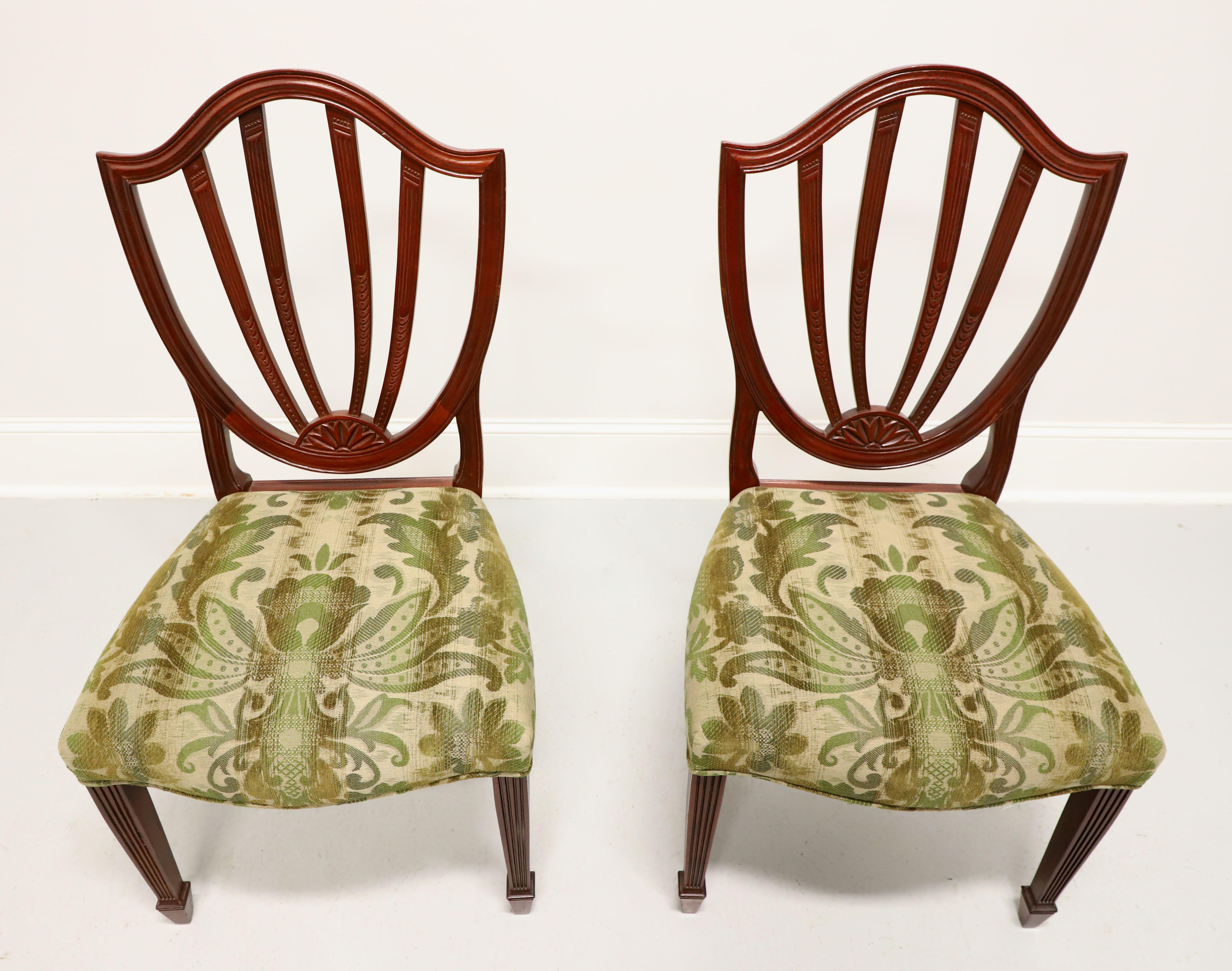 BAKER Historic Charleston Mahogany Hepplewhite Dining Side Chairs - Pair A For Sale at 1stDibs