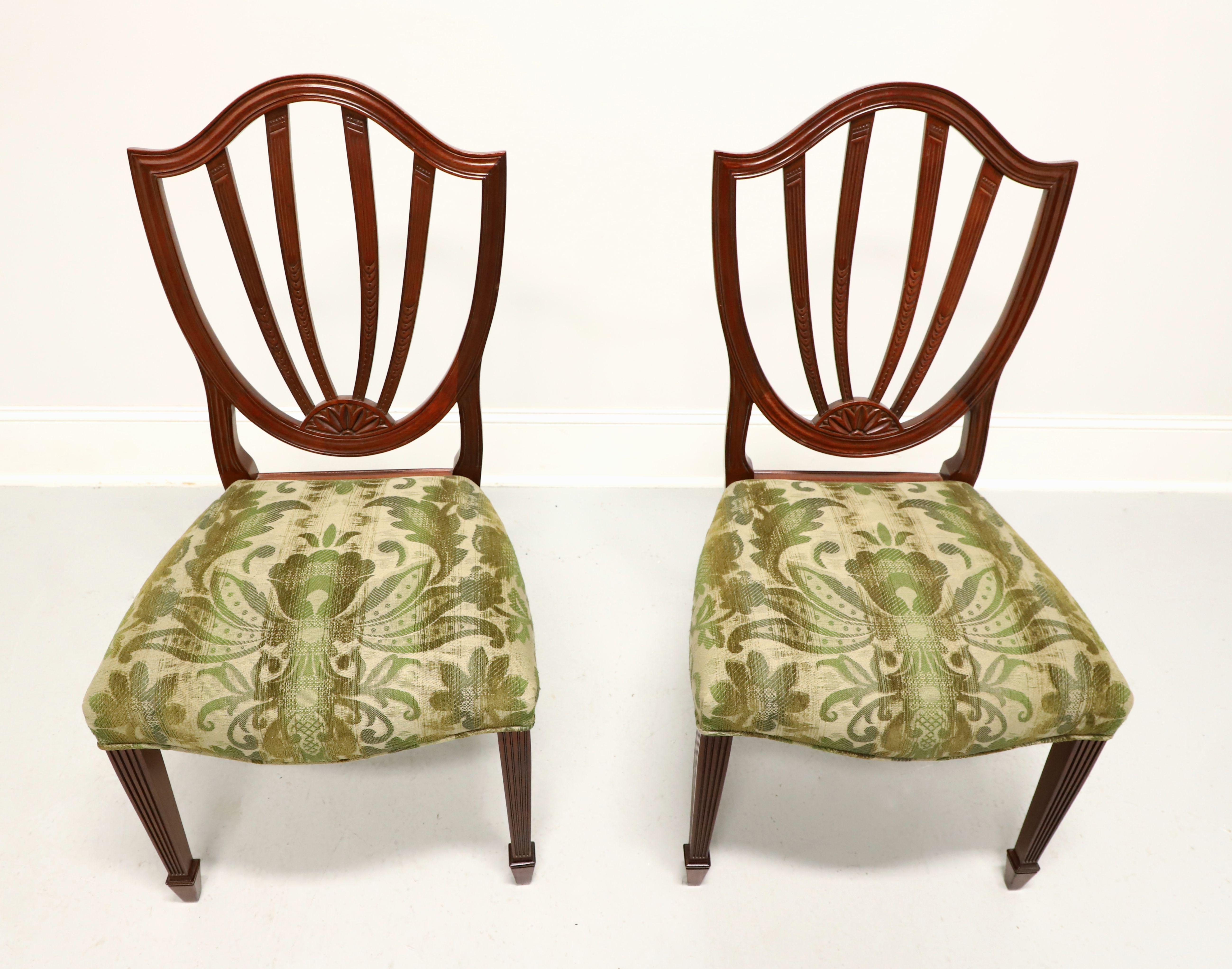 BAKER Historic Charleston Mahogany Hepplewhite Dining Side Chairs - Pair B For Sale at 1stDibs