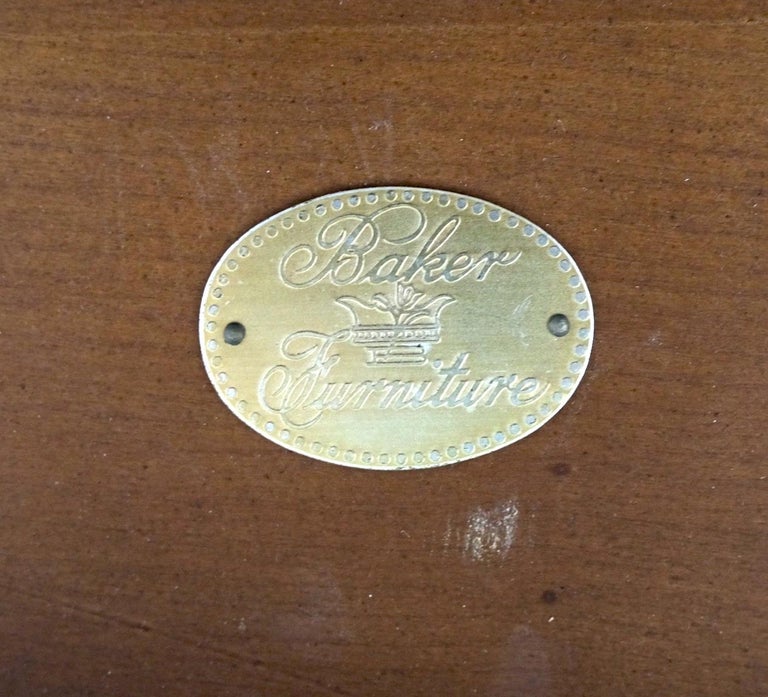 Baker large Round Single Pedestal Base Three Extension Boards Dining ...