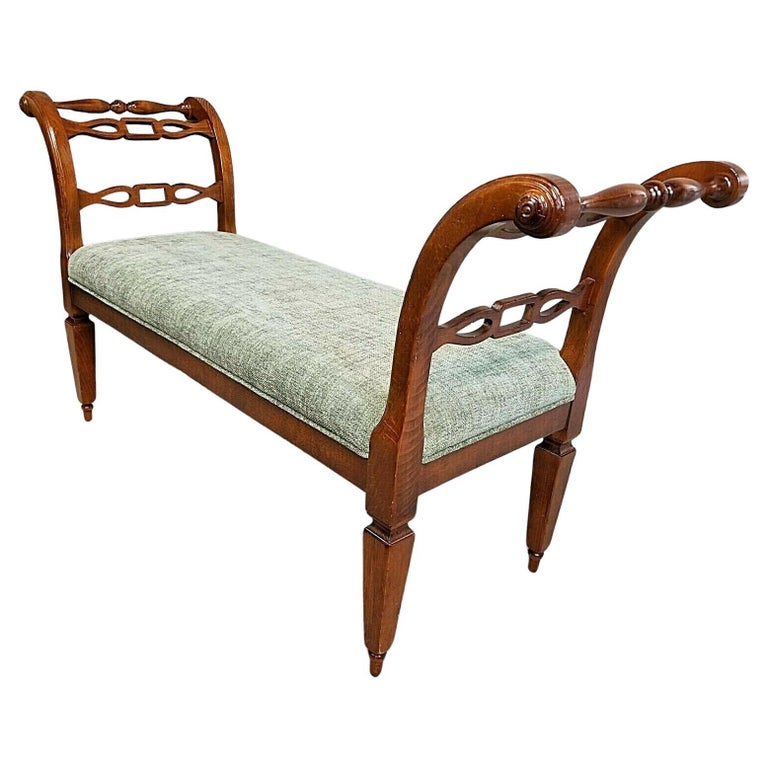 Baker Milling Road Italian Upholstered Bench For Sale at 1stDibs