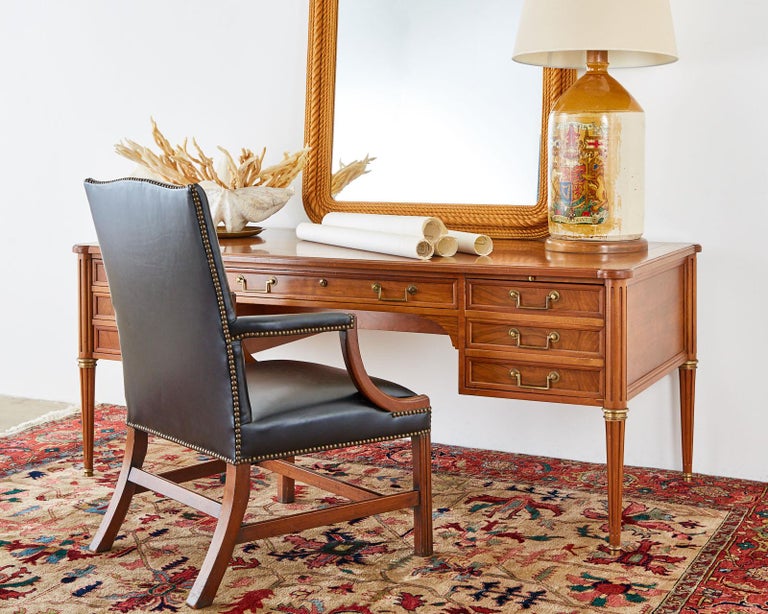 Baker Neoclassical Louis XVI Style Writing Table Desk at 1stDibs