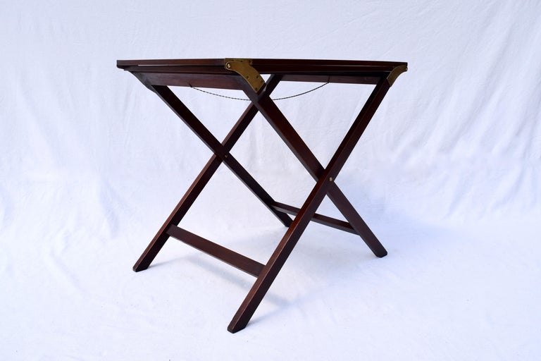 Baker Party Butler Table with Removable Tray and Butterfly Top at 1stDibs