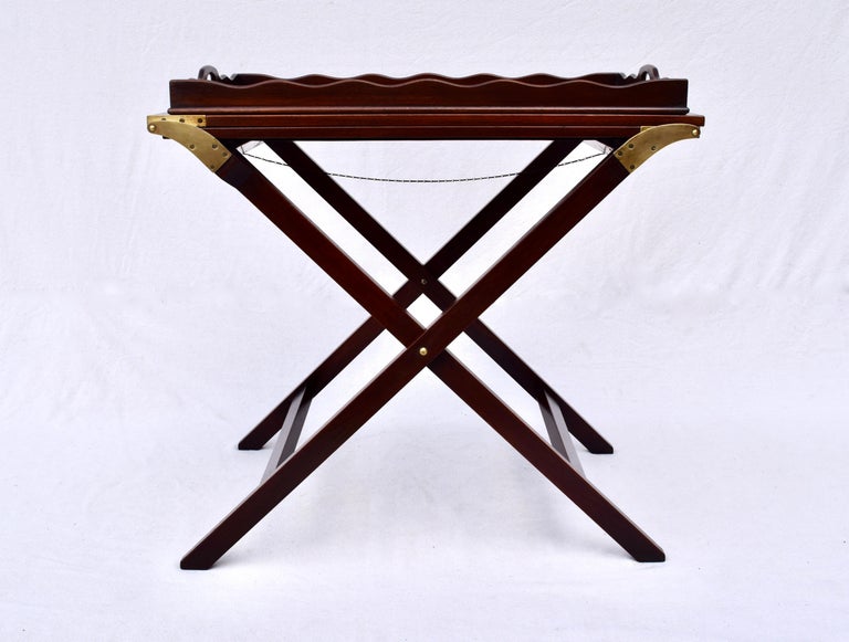 Baker Party Butler Table with Removable Tray and Butterfly Top at 1stDibs