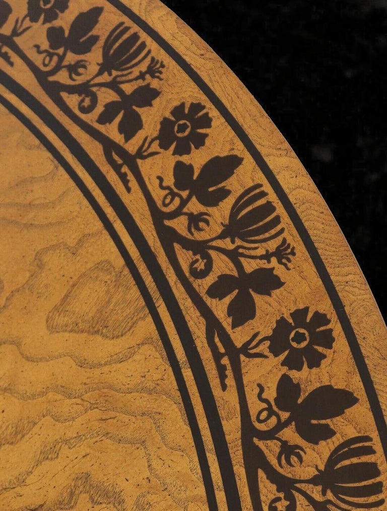 Baker Stately Homes Burled Ash and Ebony Inlaid Regency Center ...