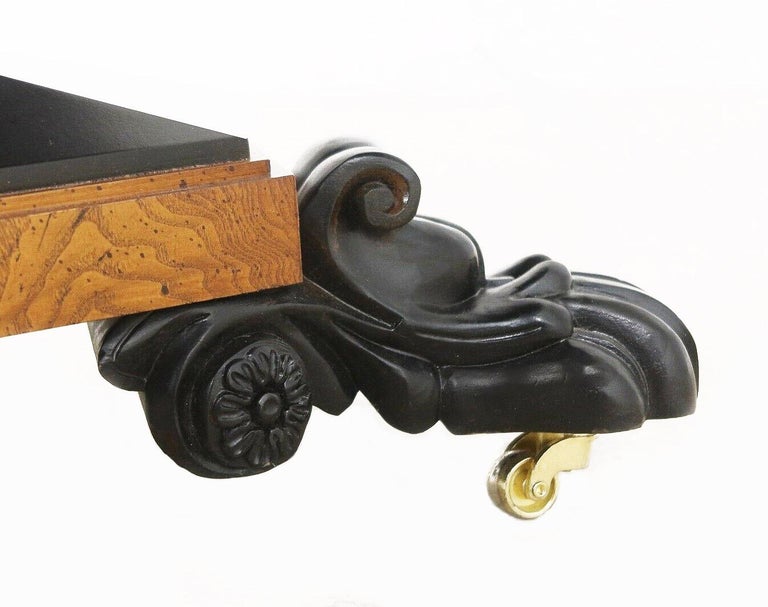 Baker Stately Homes Burled Ash and Ebony Inlaid Regency Center ...