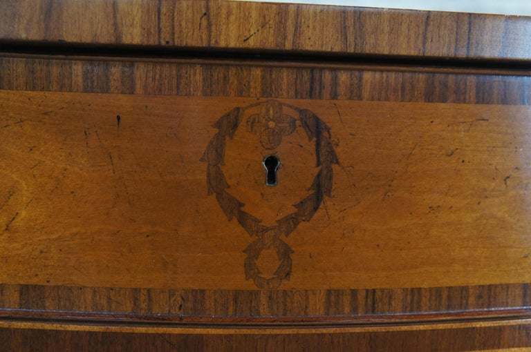Baker Stately Homes George III Satinwood and Mahogany Serpentine Chest ...