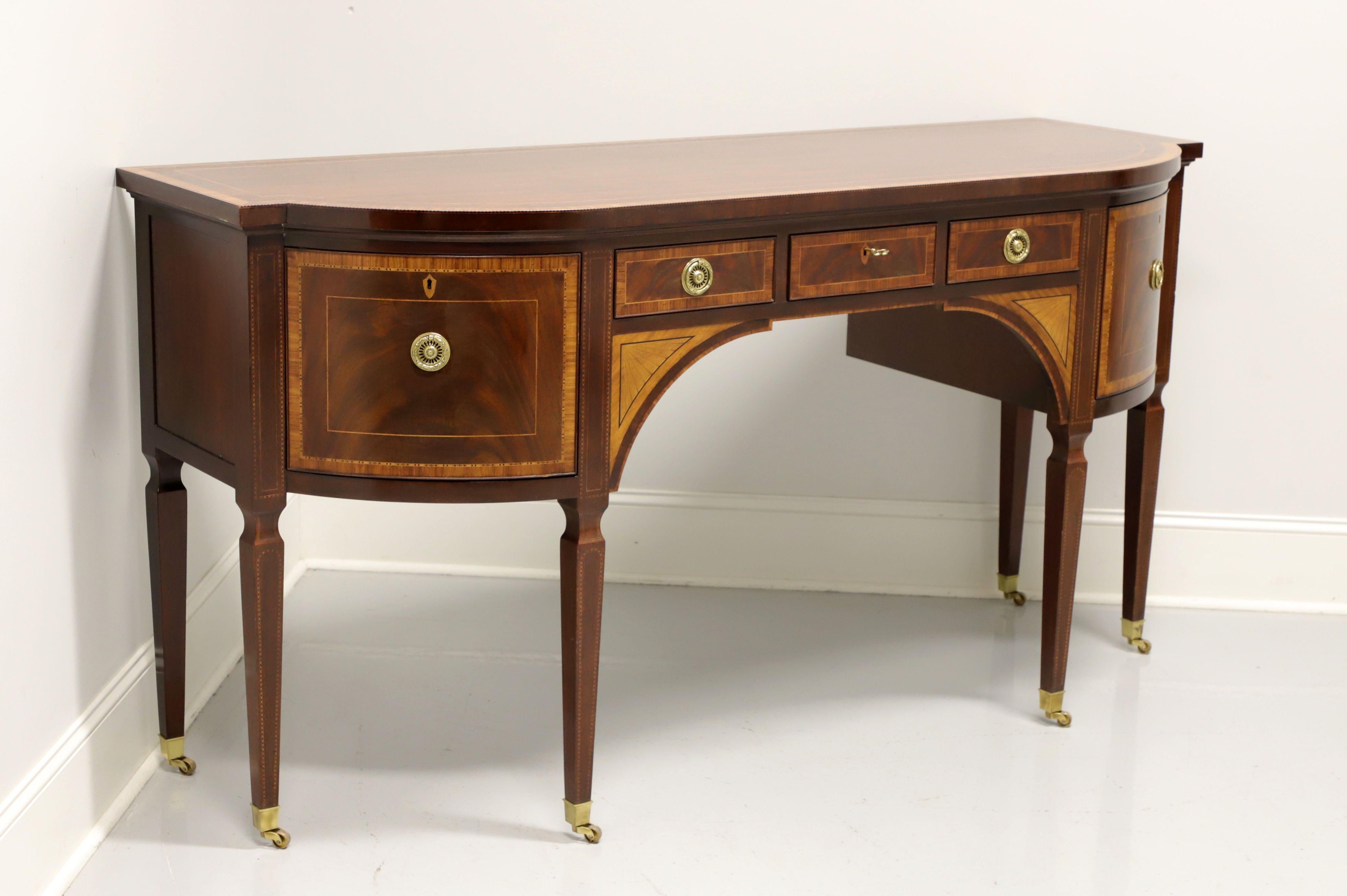 BAKER Stately Homes Inlaid Mahogany and Satinwood Bowfront Sideboard at ...