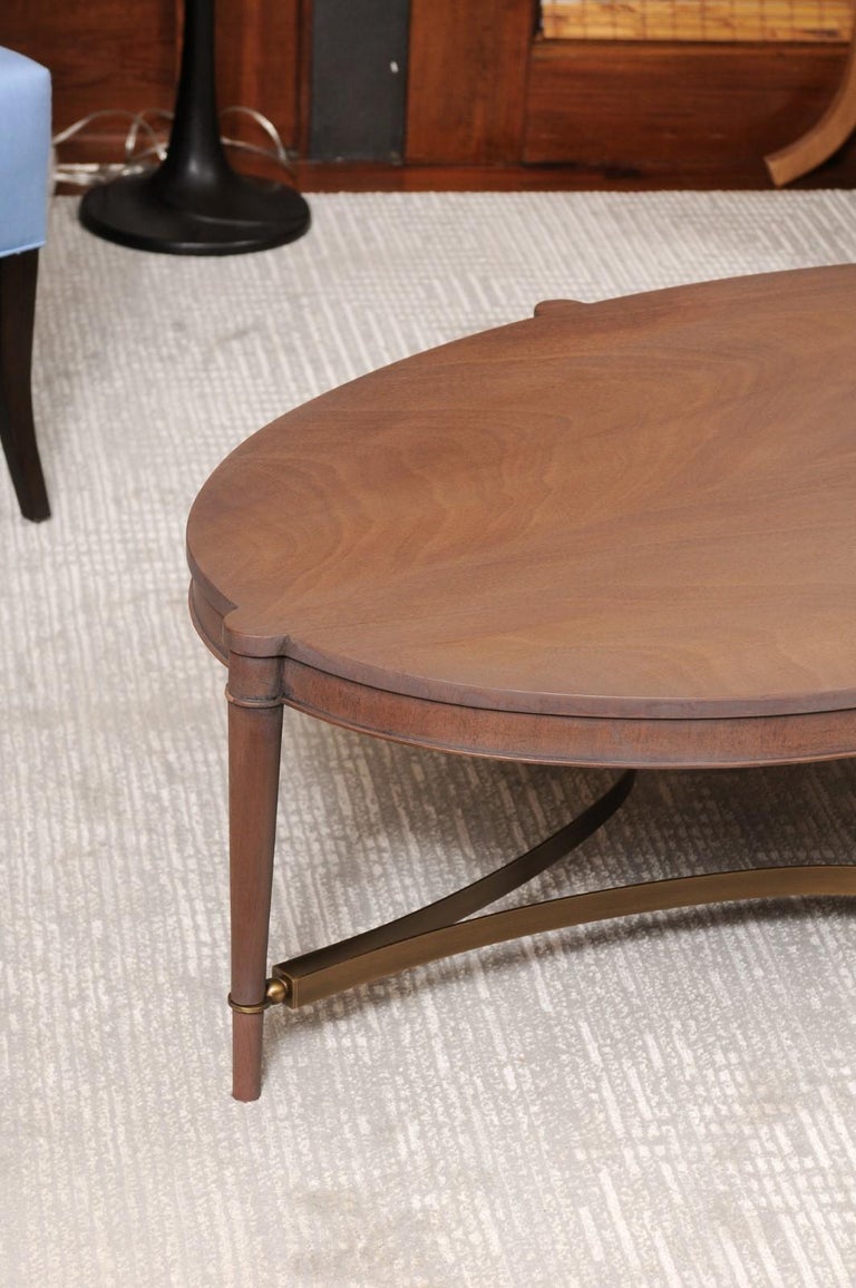 Baker, Thomas Pheasant Oval Cocktail Table For Sale at 1stDibs