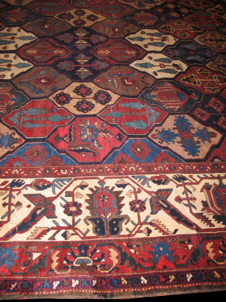 Antique Bakhtiari Rug 11' 9" x 13' 6" For Sale at 1stDibs