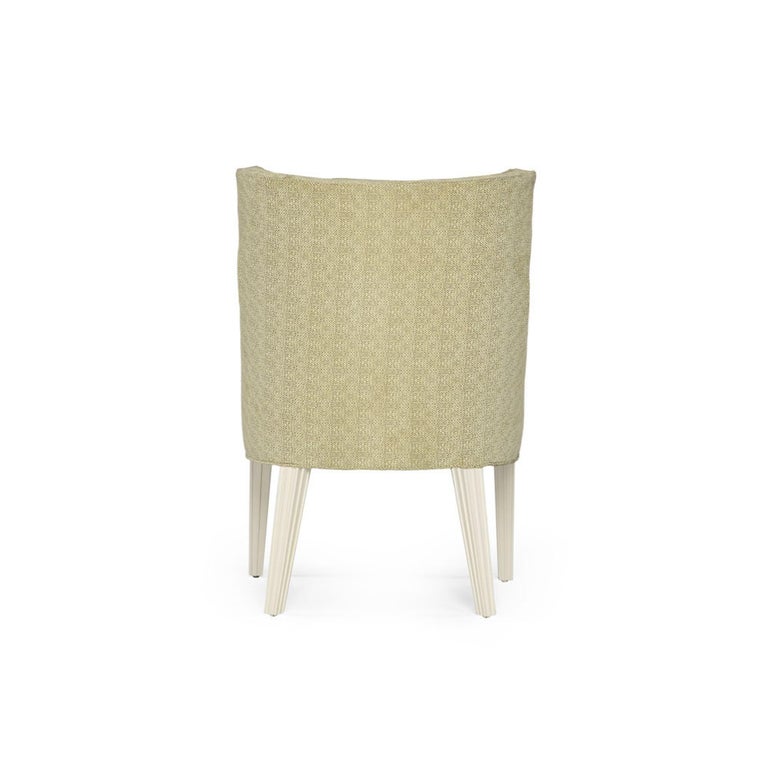 Balboa Dining Chair in Beige with Lacquered White Legs by Innova Luxuxy ...