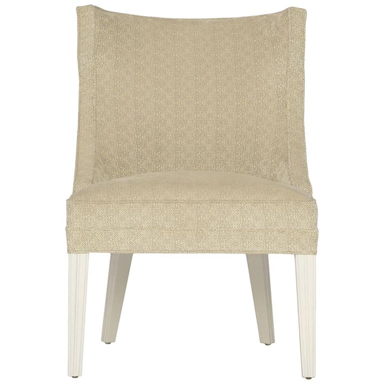 Balboa Dining Chair in Beige with Lacquered White Legs by Innova Luxuxy ...