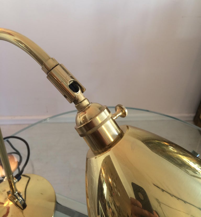 Baldinger Architectural Adjustable Brass Table Lamps For Sale at 1stDibs