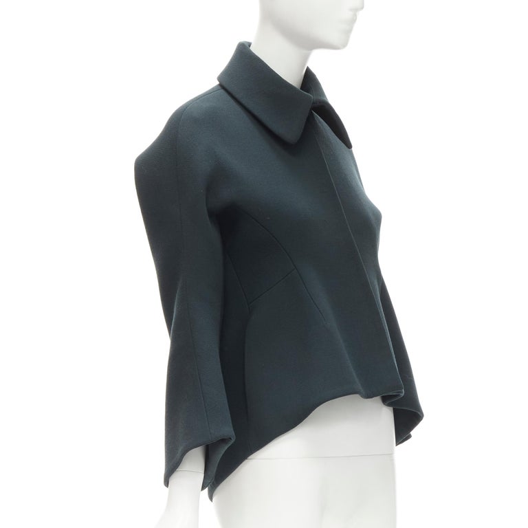 BALENCIAGA 2013 Alexander Wang green rounded cocoon back jacket FR34 XS ...