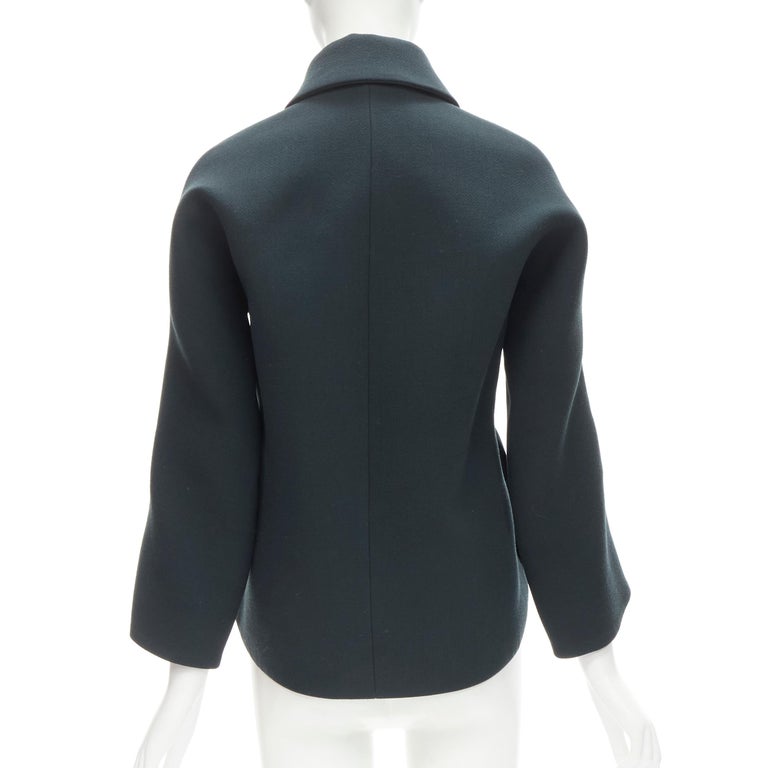 BALENCIAGA 2013 Alexander Wang green rounded cocoon back jacket FR34 XS ...