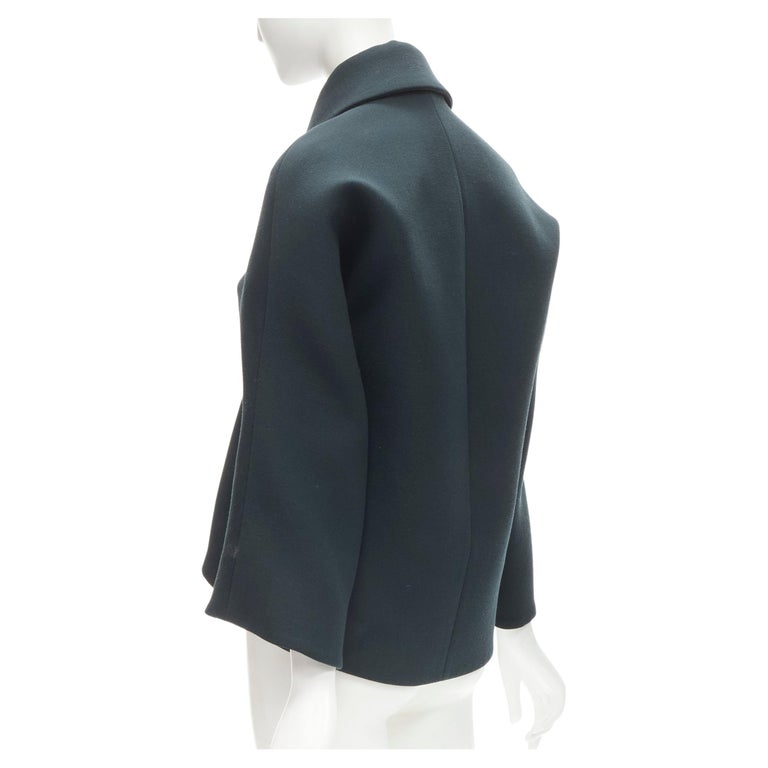 BALENCIAGA 2013 Alexander Wang green rounded cocoon back jacket FR34 XS ...