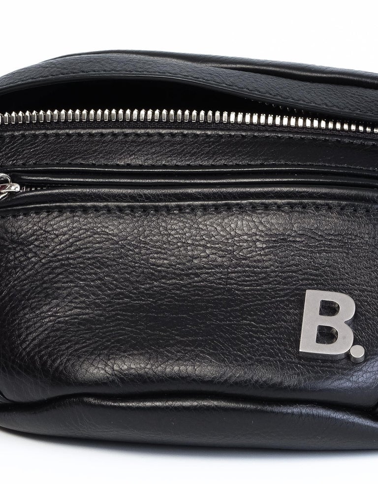 Balenciaga B Logo Plaque Bag Black For Sale at 1stDibs