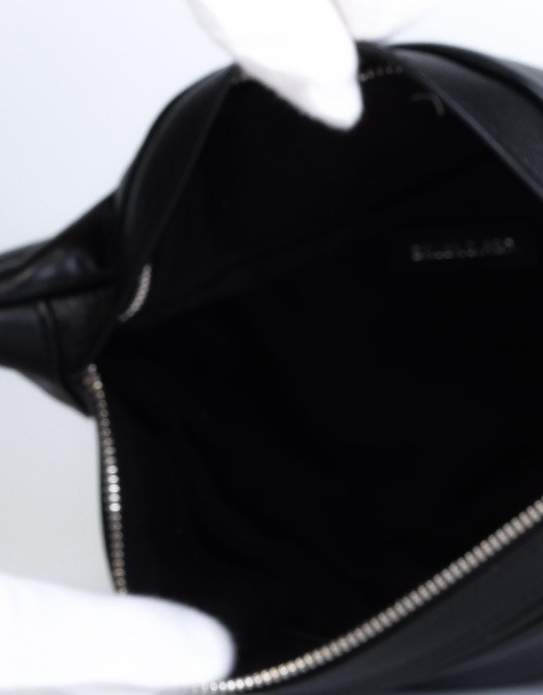 Balenciaga B Logo Plaque Bag Black For Sale at 1stDibs