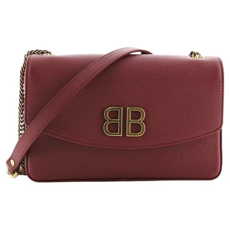 Balenciaga BB Chain Round Shoulder Bag Leather Small at 1stDibs