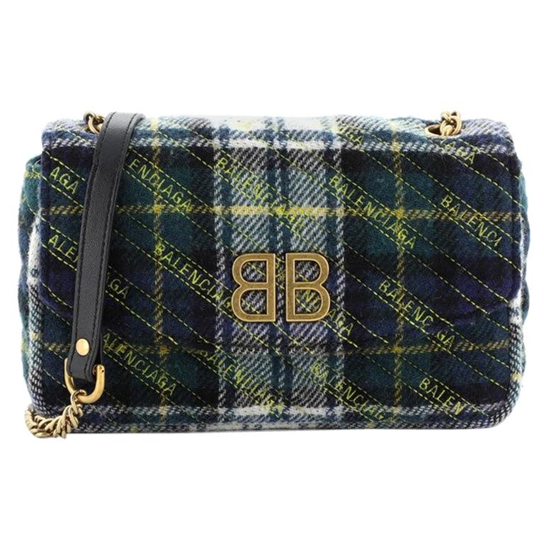 Balenciaga BB Chain Round Shoulder Bag Quilted Wool Small at 1stDibs ...