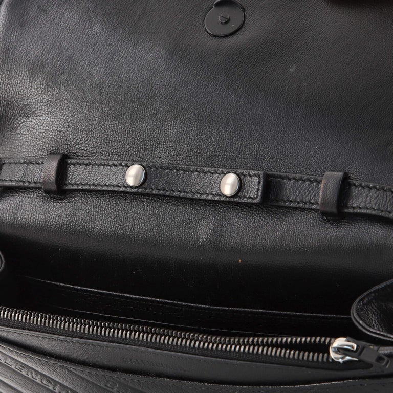 Balenciaga BB Chain Wallet Embossed Leather at 1stDibs