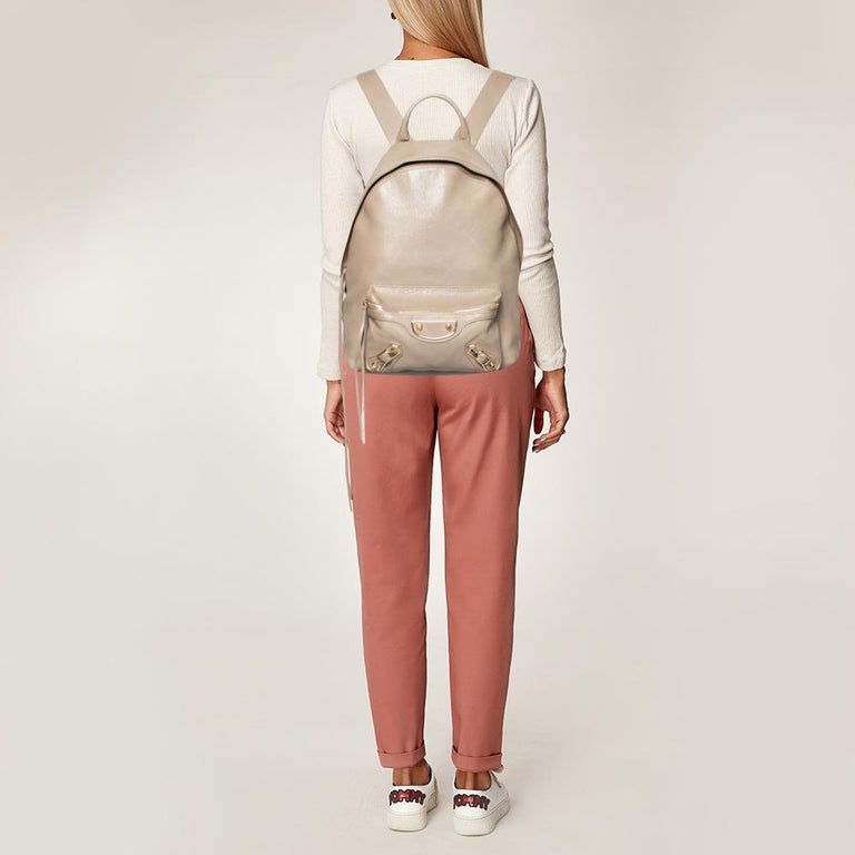 Balenciaga Beige Leather Classic Backpack at 1stDibs