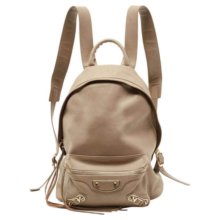 Balenciaga Beige Leather Classic Backpack at 1stDibs