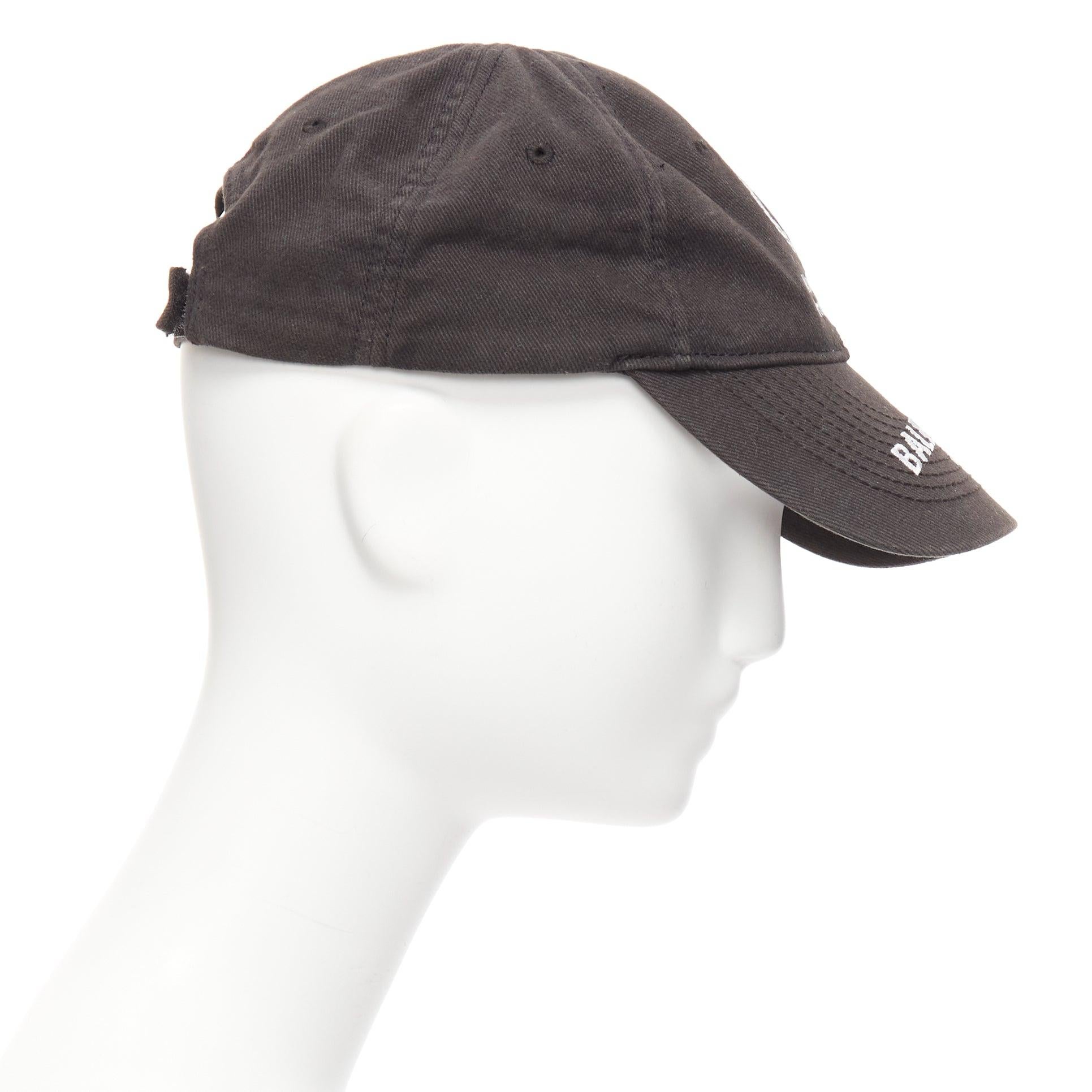 BALENCIAGA black cotton world food programme logo baseball BALENCIAGA black cotton world food programme logo baseball