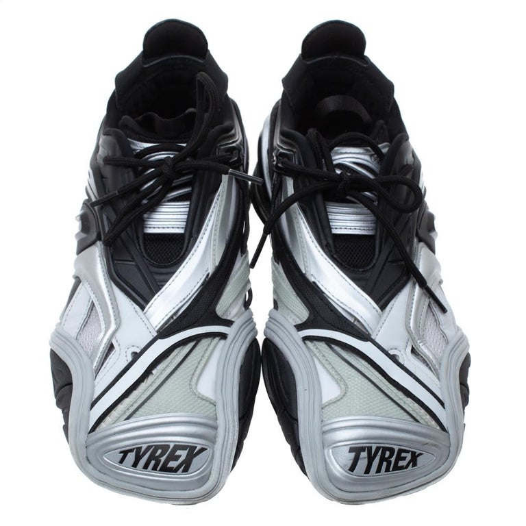 Balenciaga Black/Grey Leather and Rubber Tyrex 2020 Sneakers Size 42 at ...