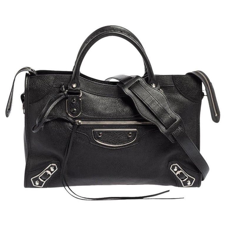 Balenciaga Black Leather Classic Metallic Edge City Bag at 1stDibs
