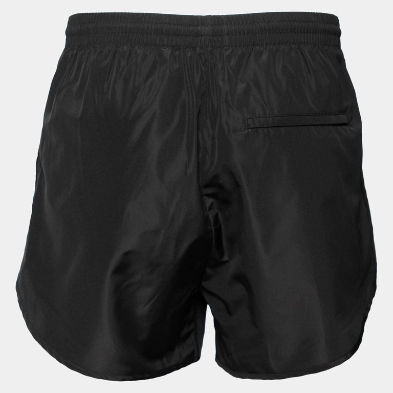 Balenciaga Black Synthetic Logo Embroidered Running Shorts M For Sale ...