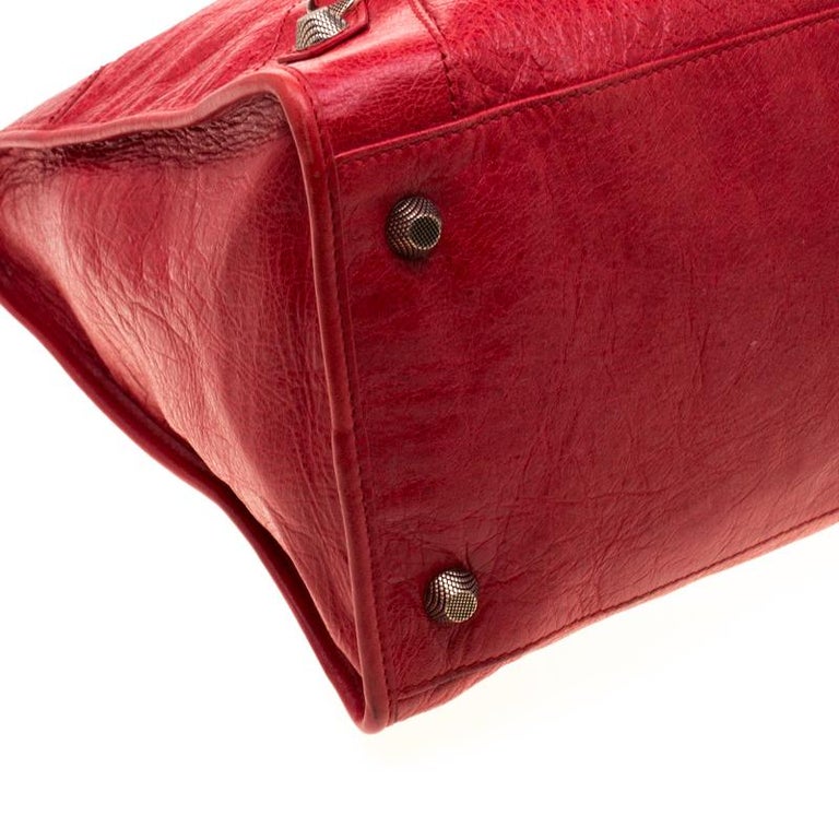 Balenciaga Blood Leather RH Work Tote For Sale at 1stDibs