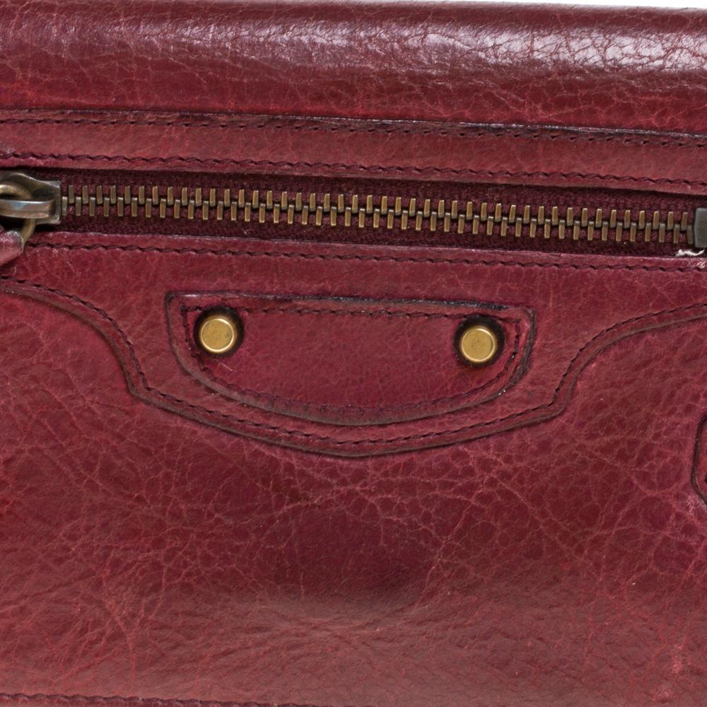 Balenciaga Bordeaux Leather City Wallet For Sale at 1stDibs ...