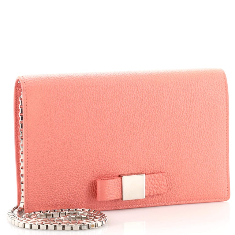 Balenciaga Bow Wallet on Chain Leather For Sale at 1stDibs