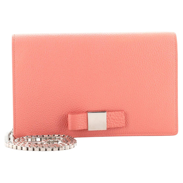 Balenciaga Bow Wallet on Chain Leather For Sale at 1stDibs