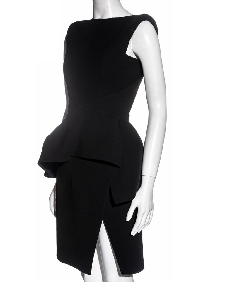 Balenciaga by Nicolas Ghesquière black structured cocktail dress, fw ...