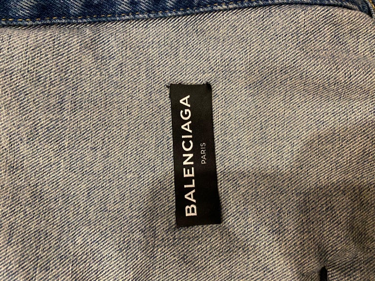 Balenciaga Campaign 2017 Bernie Sanders Denim Jacket sz 52 For Sale at ...